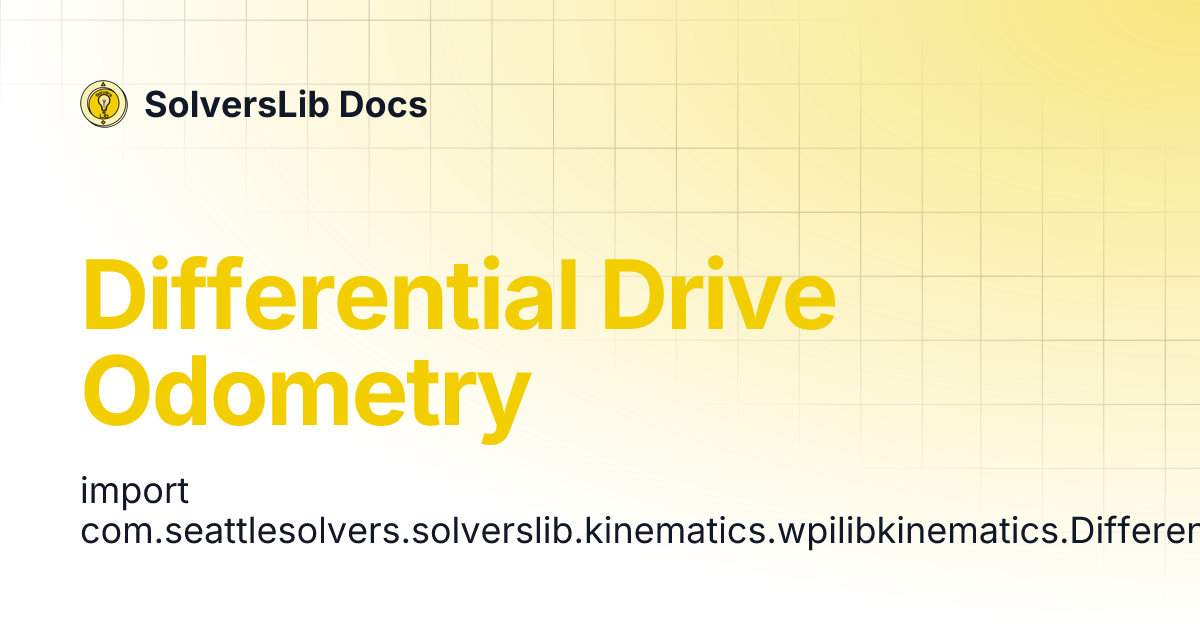 Differential Drive Odometry | SolversLib Docs