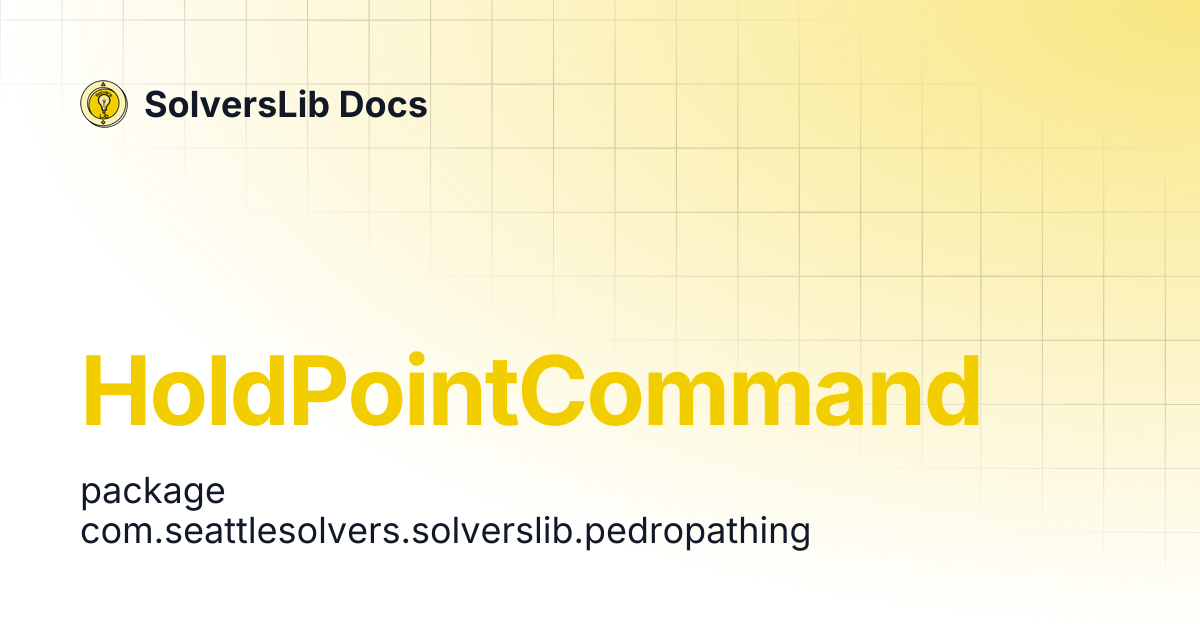 HoldPointCommand | SolversLib Docs